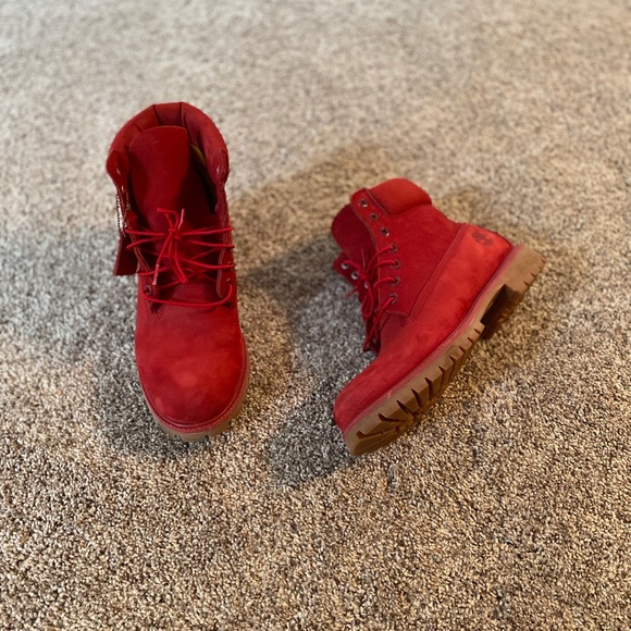 Timberland | Shoes | Timberland Red 6 Inch Premium Boots | Poshmark